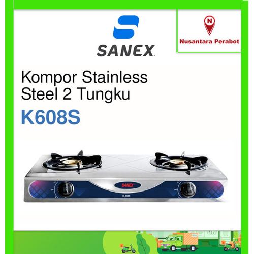 Jual SANEX K-608 S Kompor Gas 2 Tungku (Stainless Steel) - Jakarta ...
