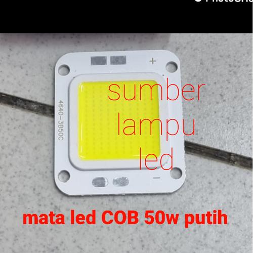 Jual mata led sorot dan pju cobra cob 50w 50 watt chip led 50watt putih ...