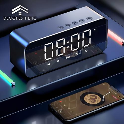 Jual Jam Meja Digital Bluetooth Speaker Rechargeable Minimalis ...