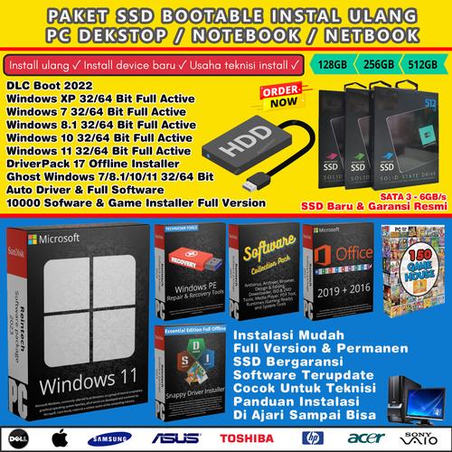 Jual PAKET PREMIUM SSD EXTERNAL BOOTABLE INSTAL ULANG PC & LAPTOP - SSD ...