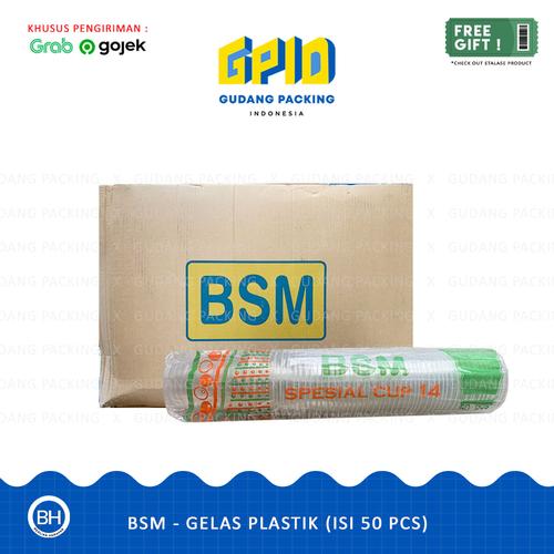 Jual (GOSEND/GRAB) BSM - Gelas / Cup Plastik 12 / 14 / 16 oz (2000 Pcs ...