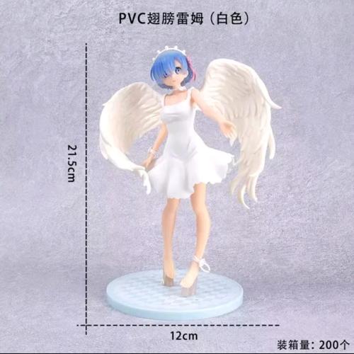 Jual Action Figure fallen Angel Rem Rezero Version Anime cute 21Cm ...