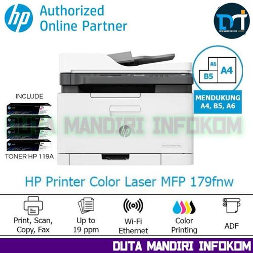 Promo HP Color Laser MFP 179fnw - AIO Multifunction Printer Cicil 0% 3x ...