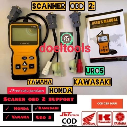 Jual SCANNER SCANER OBD 2 Alat Servis Motor Injeksi - Merah - Kab ...