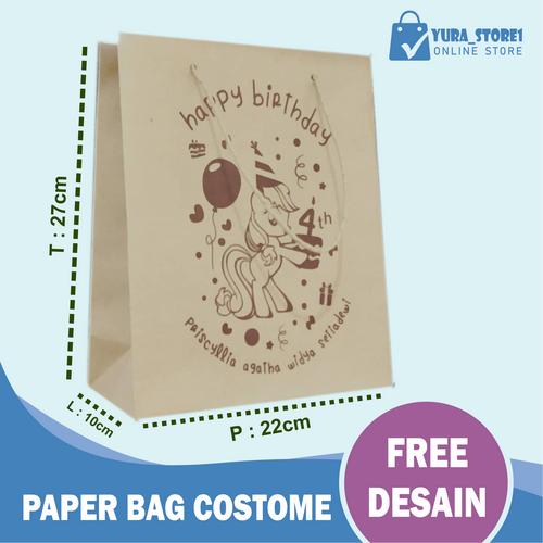 Jual paper goodie bag ulang tahun ultah tas kado souvenir ultah medium ...