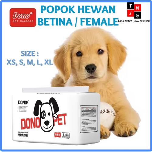 Jual Popok Hewan Anjing Betina Female Dono Disposable Diapers Putih ...