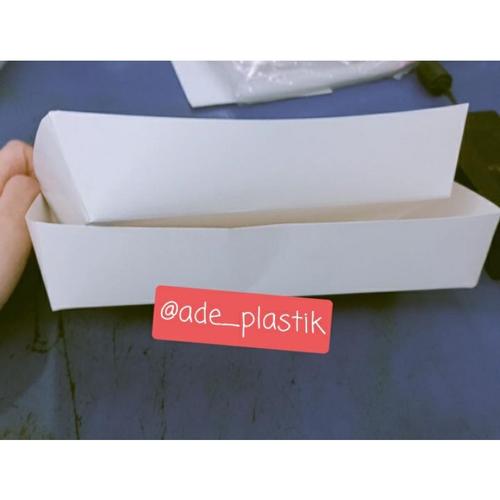 Jual Paper Food Tray Putih Polos Isi 100 pcs Uk. M & L/ Paper Tray ...