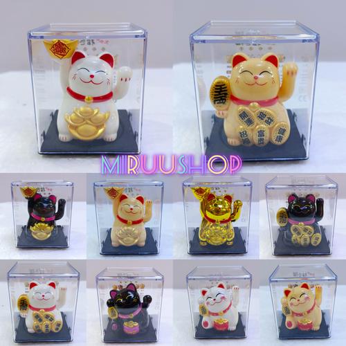 Jual Patung mini kucing hoki maneki neko lucky cat with box MLY23063 ...