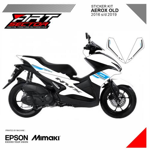 Jual STICKER STRIPING TRANSPARAN AEROX OLD GRADASI BIRU - V1 - Kota ...