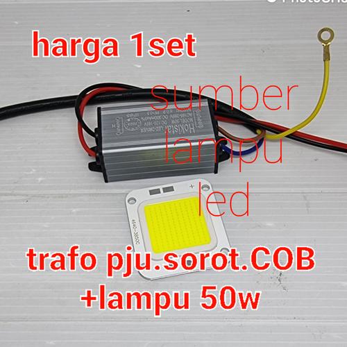 Jual mata led pju dan sorot cob 50watt 50w trafo driver led 50 watt 1set - trafo aja - Jakarta ...
