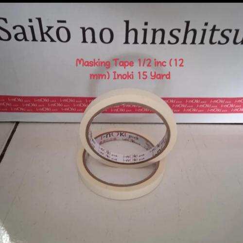 Jual Lakban Kertas / Masking Tape Inoki 1/2 inc 12mm x 15 yard ...