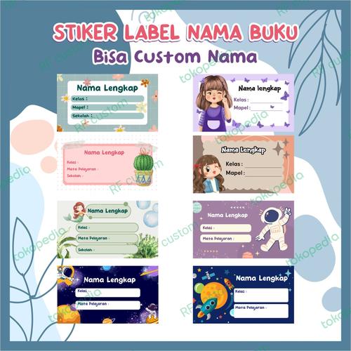 Jual (free sticker) 40 PCS STIKER LABEL NAMA BUKU SEKOLAH MATA ...