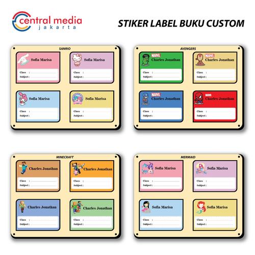 Promo Cetak Sticker Label Buku Custom CROMO Stiker Nama Anak - DIGIMON ...