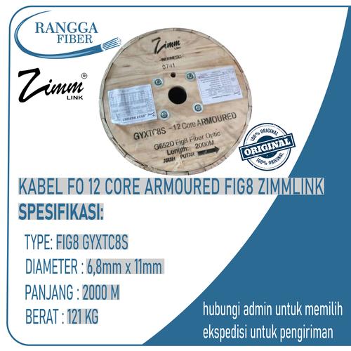 Jual KABEL FO KU 12 CORE ARMOURED FIG8 ZIMMLINK PANJANG 2000M - Kab ...