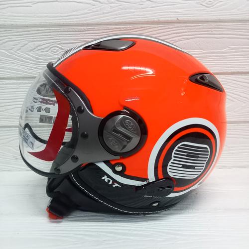 Jual HELM KYT ELSICO SUPER FLUO #1 RED FLUO KYT RETRO RED FLUO ORIGINAL ...