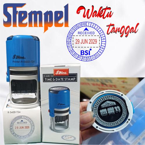 Jual STEMPEL JAM TANGGAL WAKTU TYPE R-542D T24 OTOMATIS SHINY KANTOR ...