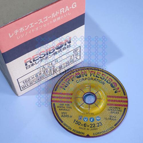 Jual Nippon Resibon 6" 150mm X 6mm Japan A24S Mata Batu Gerinda Offset ...