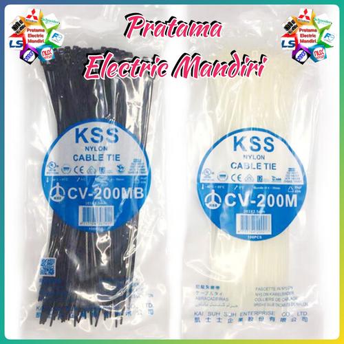 Jual KSS KABEL TIES CABLE TIE CV-200M CV-200MB x 2,5mm ( PUTIH / HITAM ) - Putih - Jakarta Barat ...