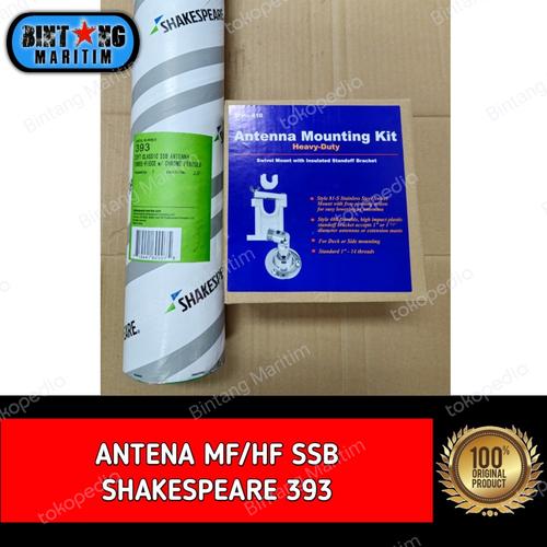 Jual antena shakespeare 393 mf/hf antenna ssb plus bracket 410 heavy ...