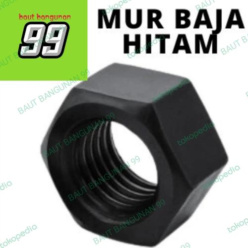 Jual mur baja hitam m22 / hex nut baja m22 - Jakarta Pusat - BAUT ...