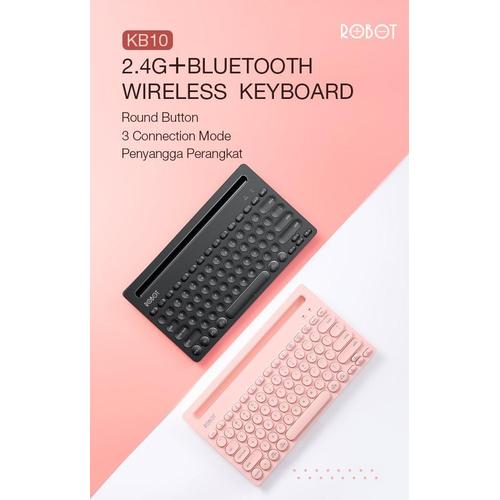 Jual Robot KB10 Multi-Device Bluetooth & Wireless Keyboard 3 Device ...