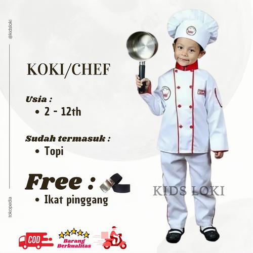 Jual Kostum Profesi KOKI CHEF Anak pakaian anak baju karnaval - Putih ...