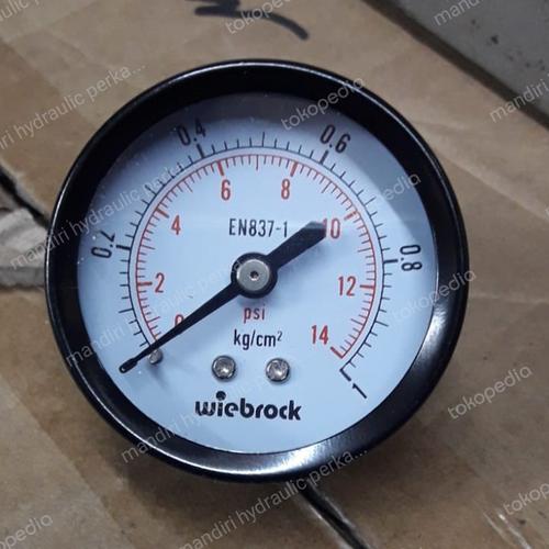 Jual PRESSURE GAUGE WIEBROCK 2 INCH 1BAR/KG MODEL PAYUNG DRAT 1/4 INCH ...
