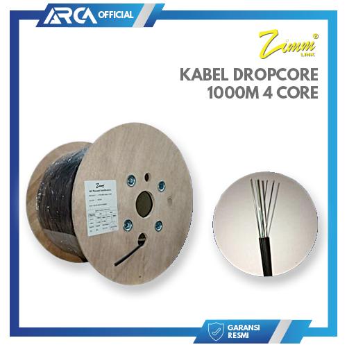 Jual Kabel Dropcore FTTH / Fiber Optic ZimmLink 4 Core 3 Sling 1000M ...