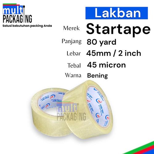 Jual Lakban Star Tape uk. 45mm x 80 yard x 45 micron | Lakban 2 Inch ...