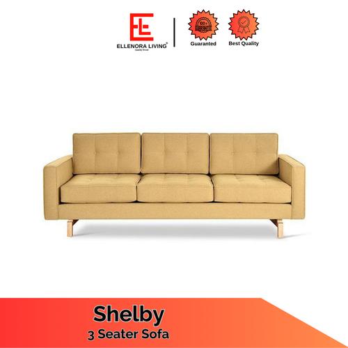 Jual sofa 3 seaters minimalis modern Shelby 3 seater sofa minimalis modern - Kuning - Kab ...