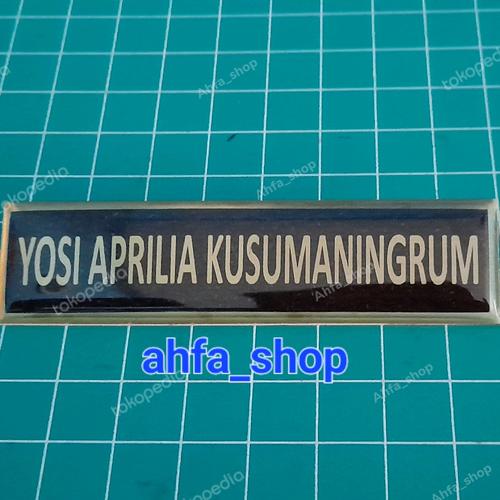 Jual Name Tag kuningan, stainless / papan nama bahan Kuningan ...