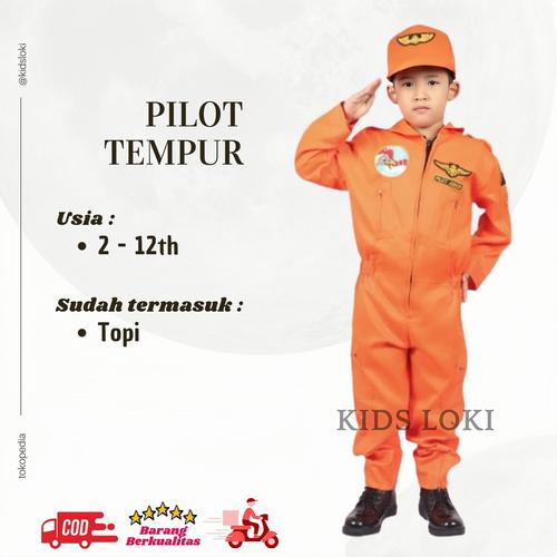 Jual kostum profesi anak/ kostum pilot pesawat tempur/ baju karnaval ...