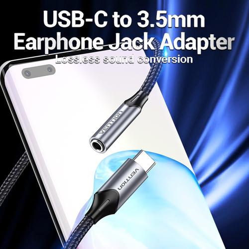 Jual Kabel Audio Type-C to Jack AUX 3.5mm Female Adapter USB-C Vention ...