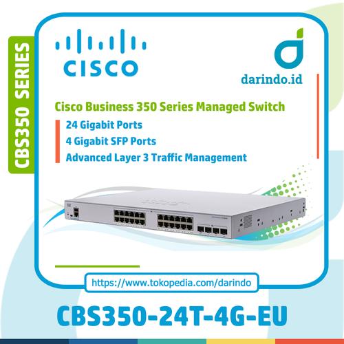 Jual Cisco Business 350 Series Managed Switch, CBS350-24T-4G-EU, 24 ...