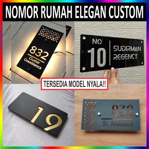 Jual Nomor Rumah Minimalis Modern Exclusive Doff Elegan - 1 Layer ...