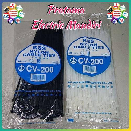 Jual KSS KABEL TIES CABLE TIE CV-200 CV200 CV 200 x 4,6mm ( PUTIH / HITAM ) - Putih - Jakarta ...