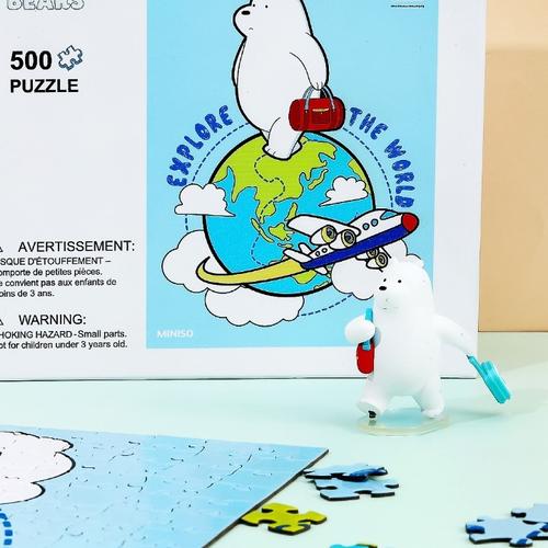 Jual Miniso Mainan Puzzle Anak - We Bare Bears 500 Pieces Puzzle ...