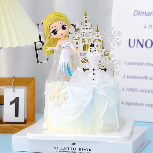 Jual CAKE TOPPER PRINCESS ELSA / HIASAN CAKE ELSA PUTIH / FIGURE ELSA ...