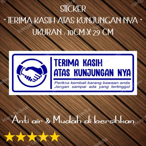 Jual Stiker Terima Kasih Atas Kunjungan Nya Sticker Periksa Barang ...