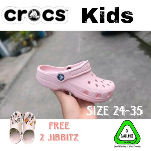 Jual Sandal Crocs anak original Classic Clog Kids - Pink Milk - Jakarta ...