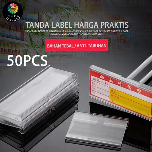 Jual 50PCS Penahan Label Harga PVC Mika Penahan Label Harga Gantungan ...