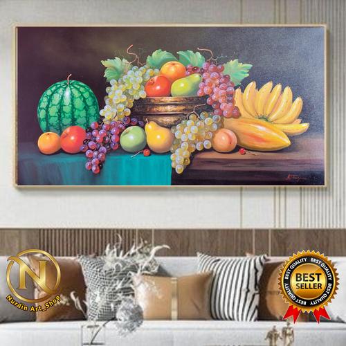 Jual Lukisan kanvas Buah Buahan//pajangan dinding ruang makan plus ...