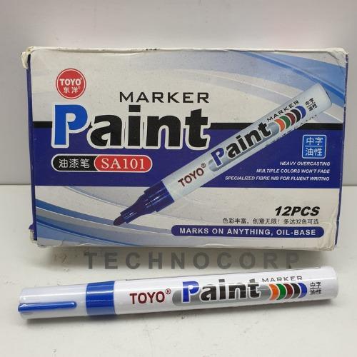 Jual SPIDOL BAN TOYO PAINT BIRU ORIGINAL / PAINT MARKER PERMANENT MOBIL ...