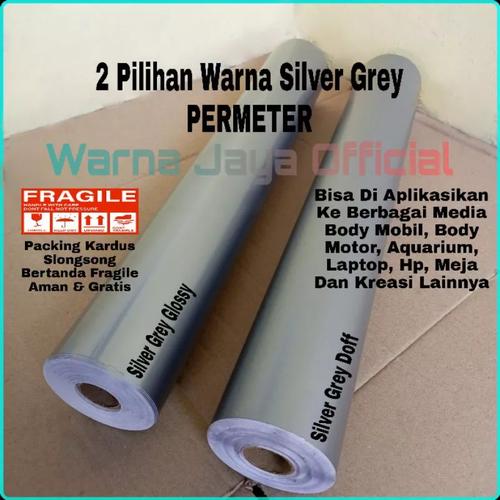 Jual Per Meter Sticker Stiker Skotlet Scotlite Silver Silfer Glosy Doff ...