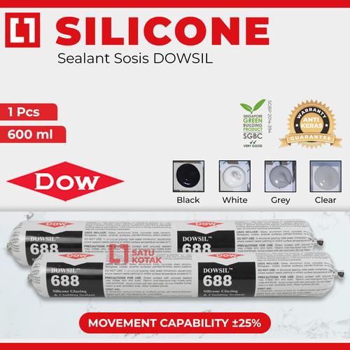 Jual Silicone Sealant Lem Netral 688 Sosis Sausage 600ml Dowsil - Putih ...