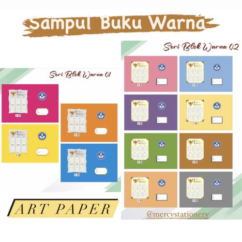 Jual 20 Lembar - Sampul Buku Warna Kwarto SH Art Paper 80 Gr - 1 Warna ...