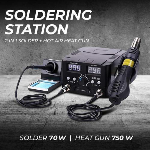 Jual Soldering Station + Hot Air Heat Gun 750W Solder Uap 2 In 1 8582D ...