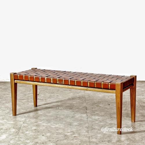 Jual KURSI BENCH KAYU JATI ANYAMAN WOBEN HOME FURNITURESTOCK - Kab ...