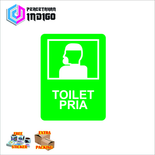 Jual plat alumunium rambu toilet pria - Kab. Bekasi - PERCETAKAN INDIGO ...