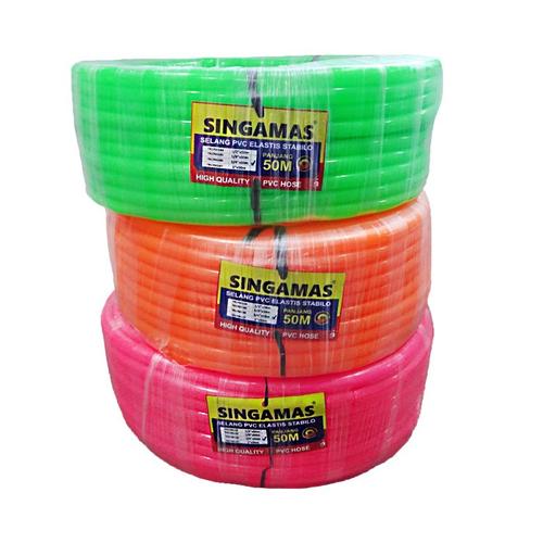 Jual SINGAMAS Selang Air PVC Elastis Stabilo 5/8 Inch Rol 50 Meter ...